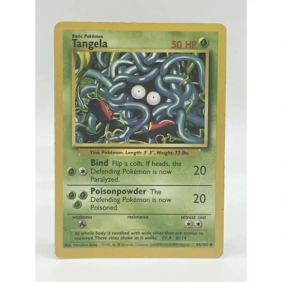 Pokemon | Toys | Pokmon Tangela Base Set 662 Regular Unlimited ...